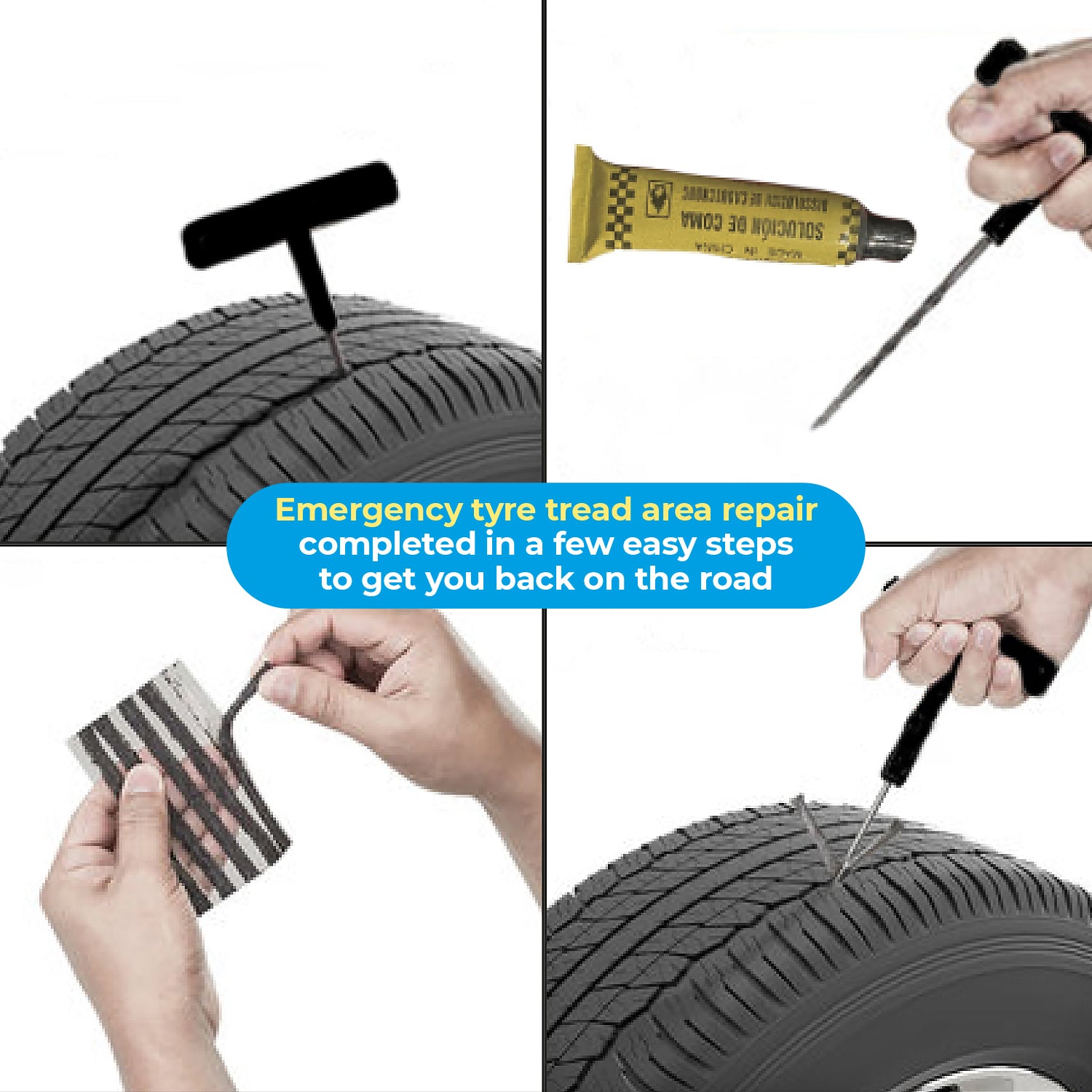 Simply Auto 8 Piece Tyre Repair Kit